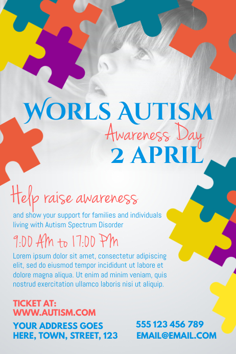Autism Poster Template PosterMyWall Autism Poster Template PosterMyWall