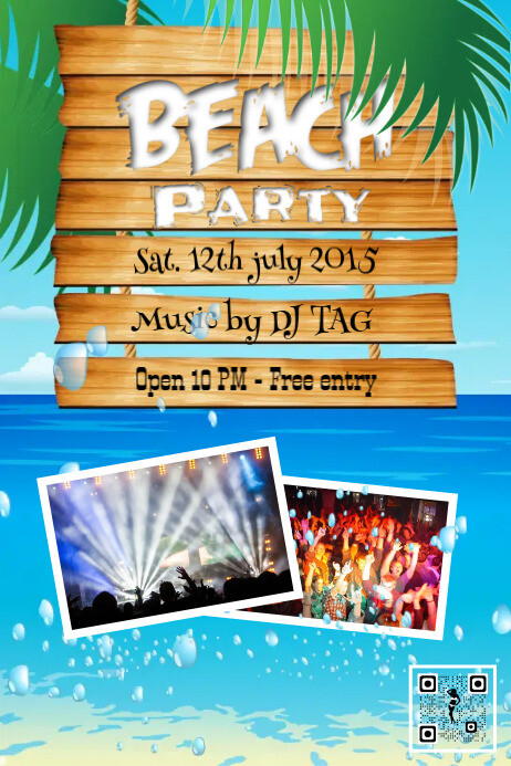 Beach Party Poster Template PosterMyWall beach-party-poster-template-postermywall