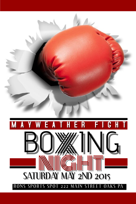 Boxing Flyer PosterMyWall Boxing Flyer PosterMyWall