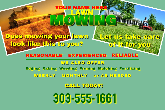Lawn Mowing PosterMyWall