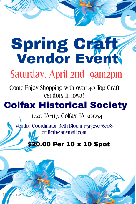 Spring Craft Vendor Event Flyer PosterMyWall